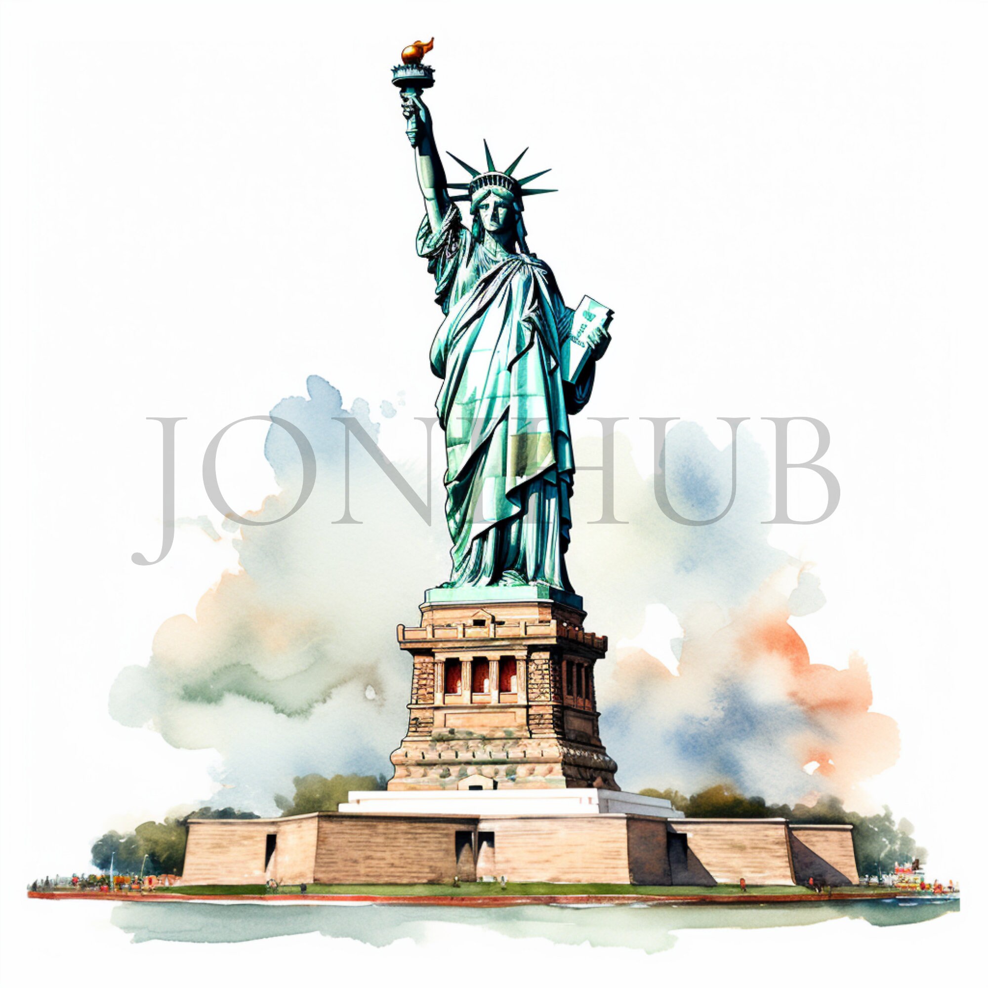 Statue of Liberty Clipart | 10 High Quality Jpgs | Digital Download ...