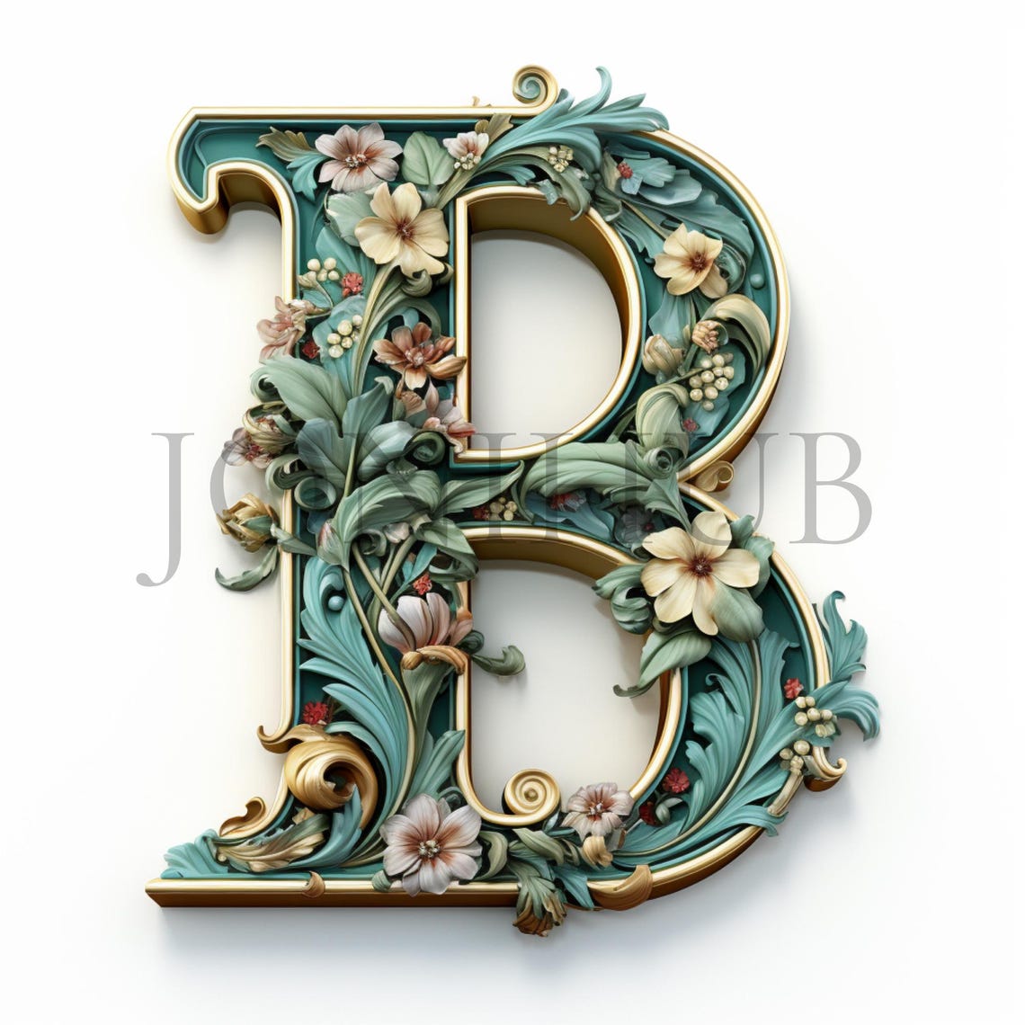 Letter B Clipart 10 High Quality Jpgs Digital Download Watercolor ...
