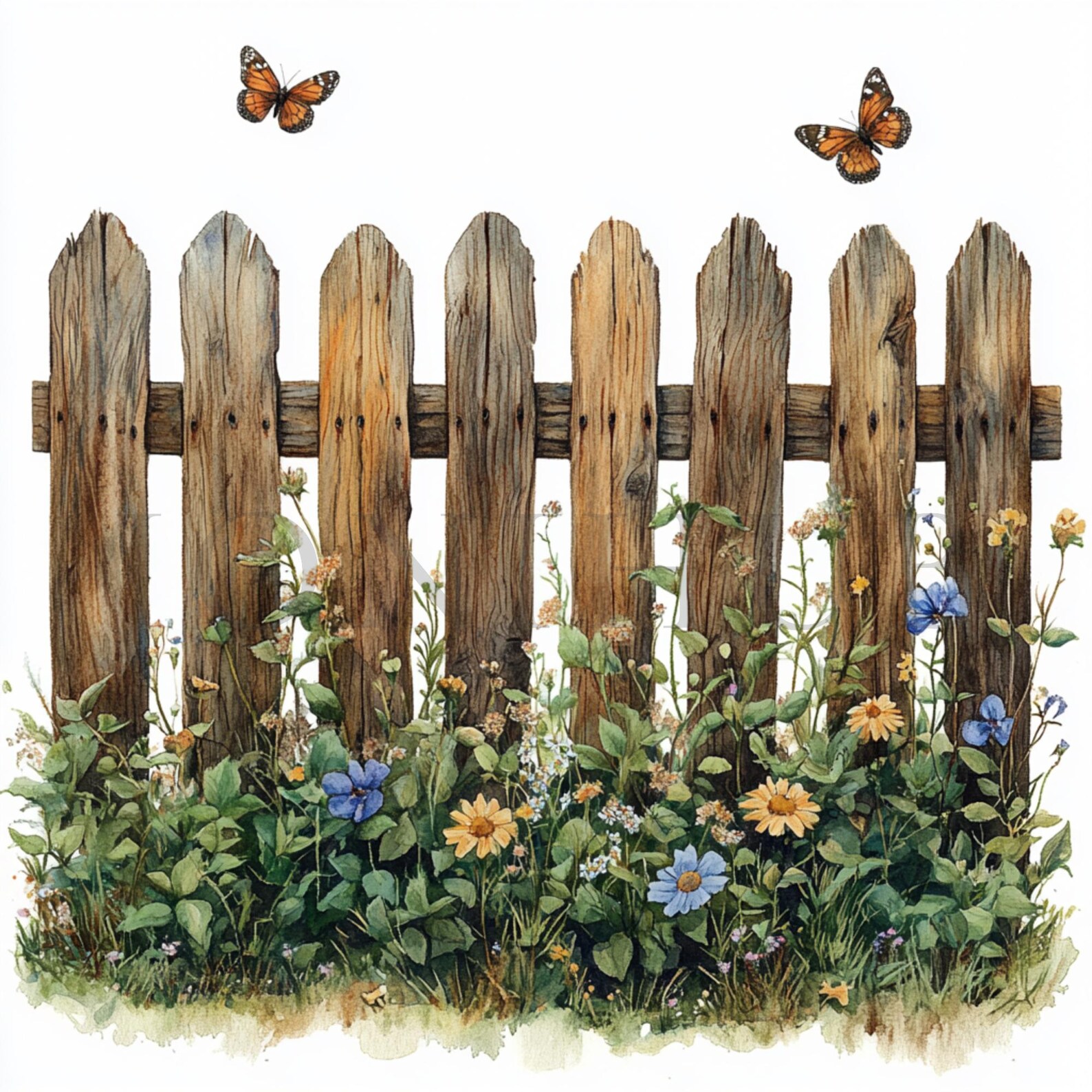 Wooden Fences Clipart | 10 High Quality Jpgs | Digital Download ...