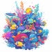 Vibrant Coral Reef Fish Clipart | 10 High Quality Jpg's | Digital ...