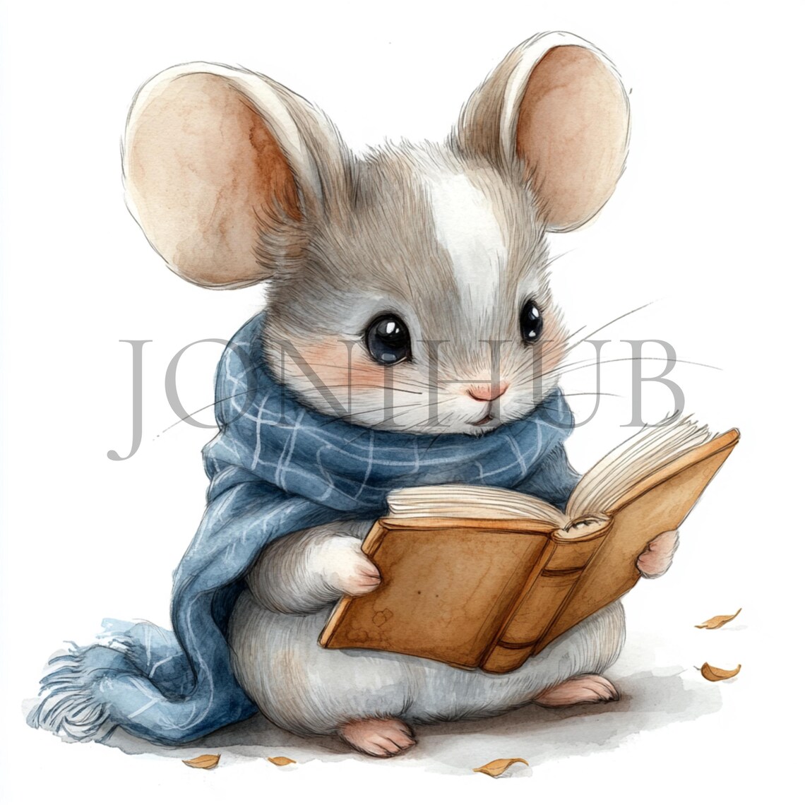 Mouse Reading Book Clipart | 10 High Quality Jpg's | Digital Download ...