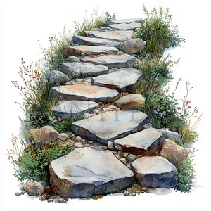 Rocky Path Clipart | 10 High Quality Jpgs | Digital Download ...