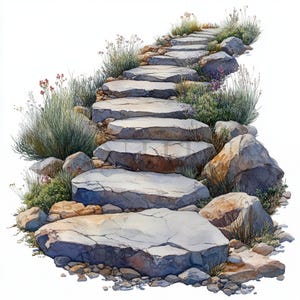 Rocky Path Clipart | 10 High Quality Jpgs | Digital Download | Nursery ...