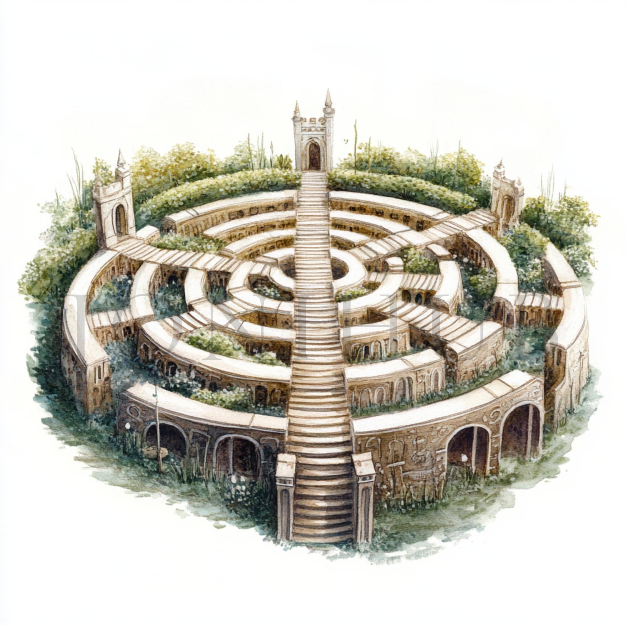 Labyrinth Clipart | 10 High Quality Jpgs | Instant Digital Download ...