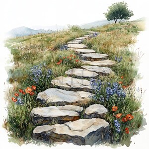 Rocky Path Clipart | 10 High Quality Jpgs | Digital Download ...