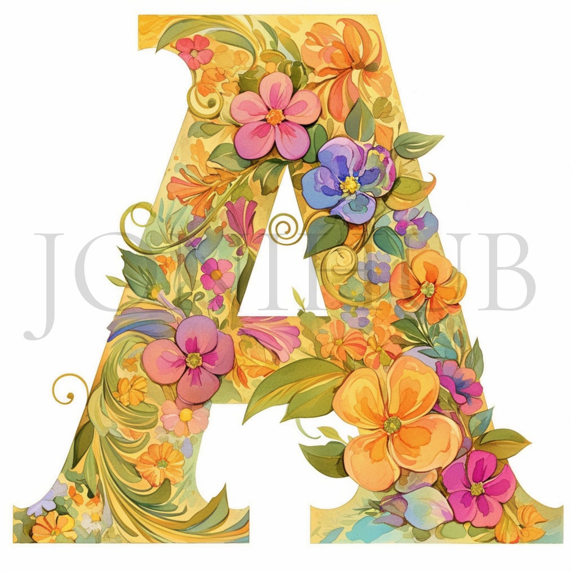 Letter A Clipart 10 High Quality Jpg's Digital Download Alphabet Art ...