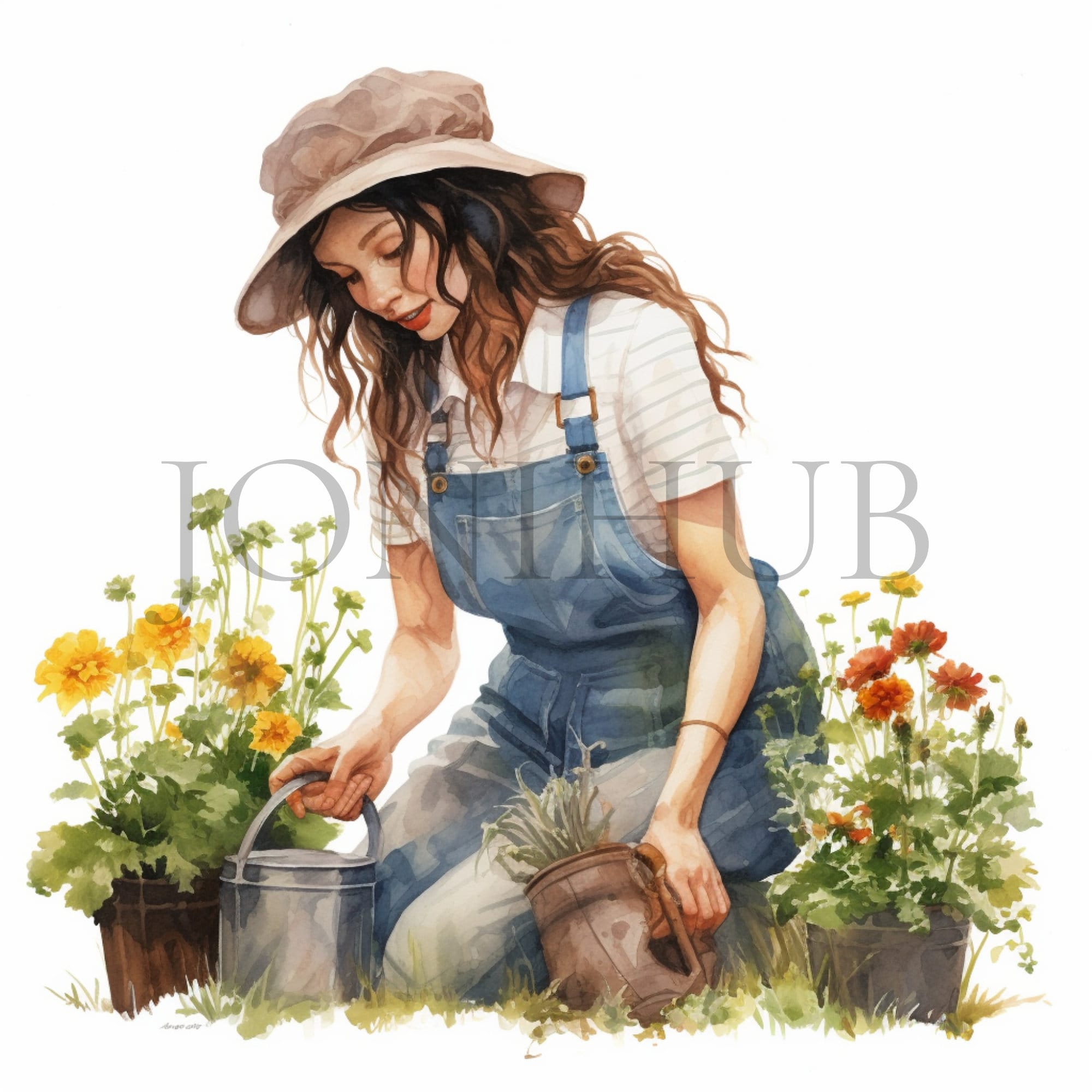 Women Gardening Clipart 10 High Quality Jpg's Digital Download ...