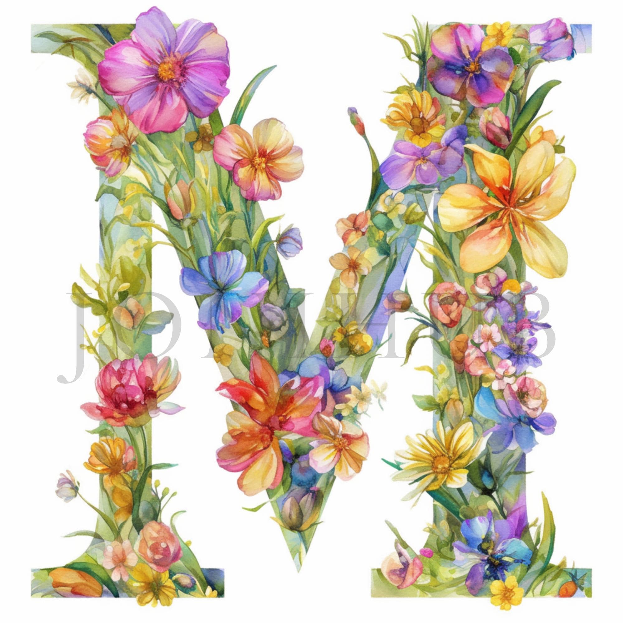 Letter M Clipart 10 High Quality Jpg's Digital Download Alphabet ...