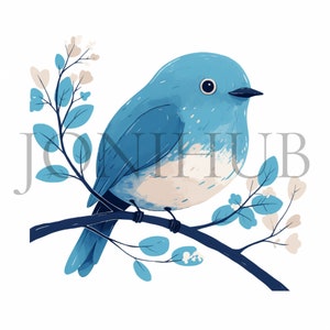 Spring Blue Bird Clipart | 10 High Quality Jpg's | Digital Download ...