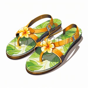 Summer Sandals Clipart | 10 High Quality Jpg's | Digital Download ...
