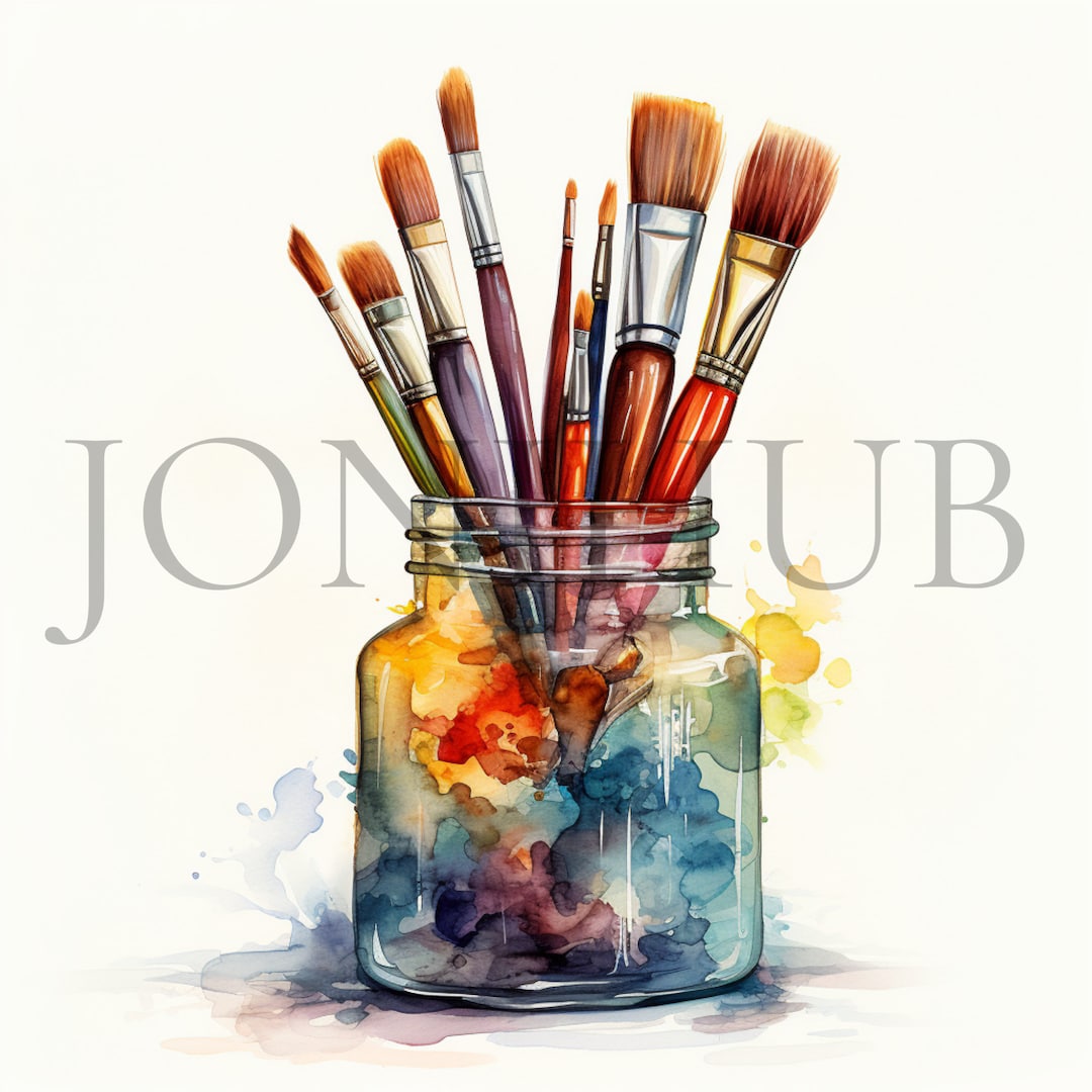 Paint Brushes Clipart | 10 High Quality Jpg's | Digital Download ...