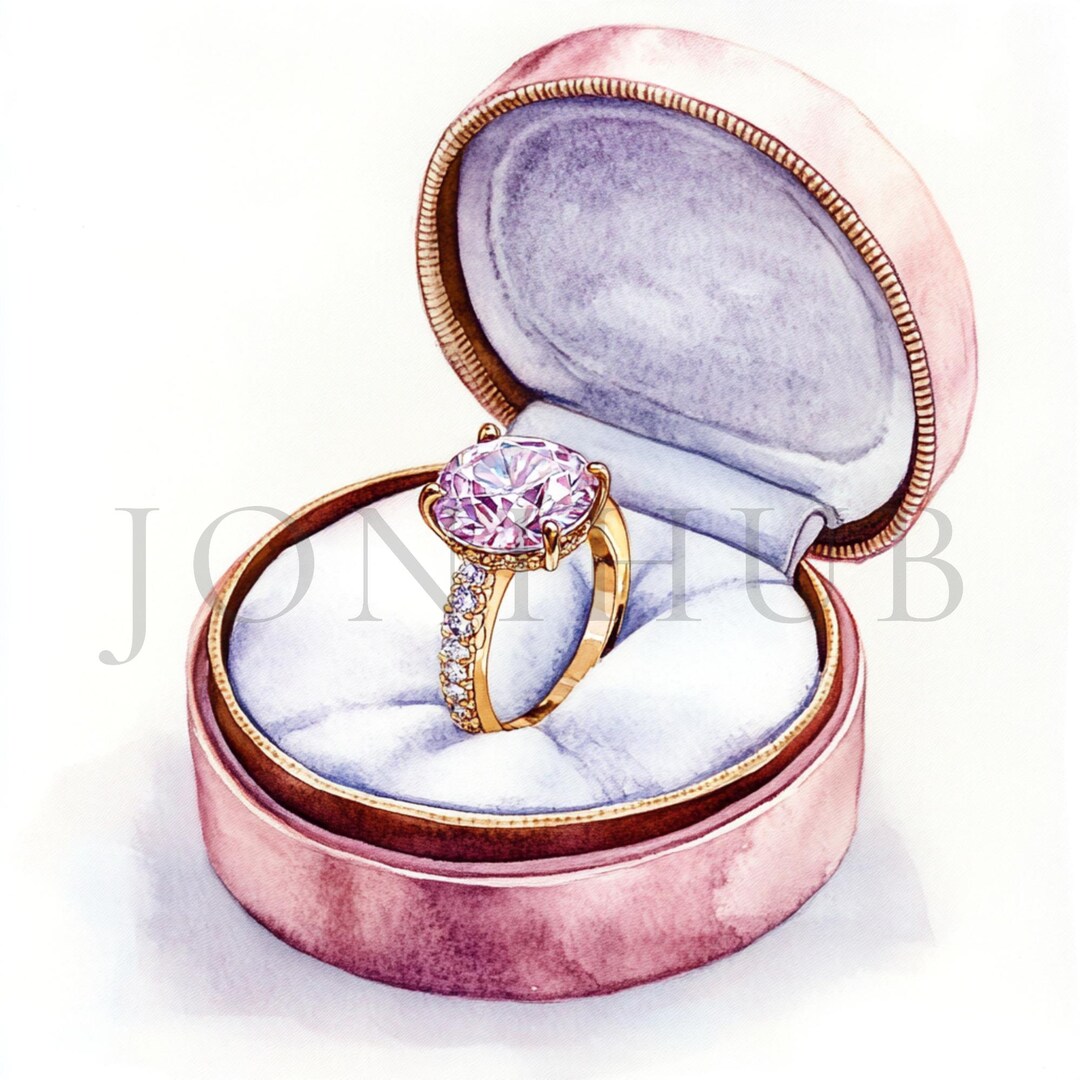 Engagement Ring Box Clipart | 10 High Quality Jpgs | Digital Download ...