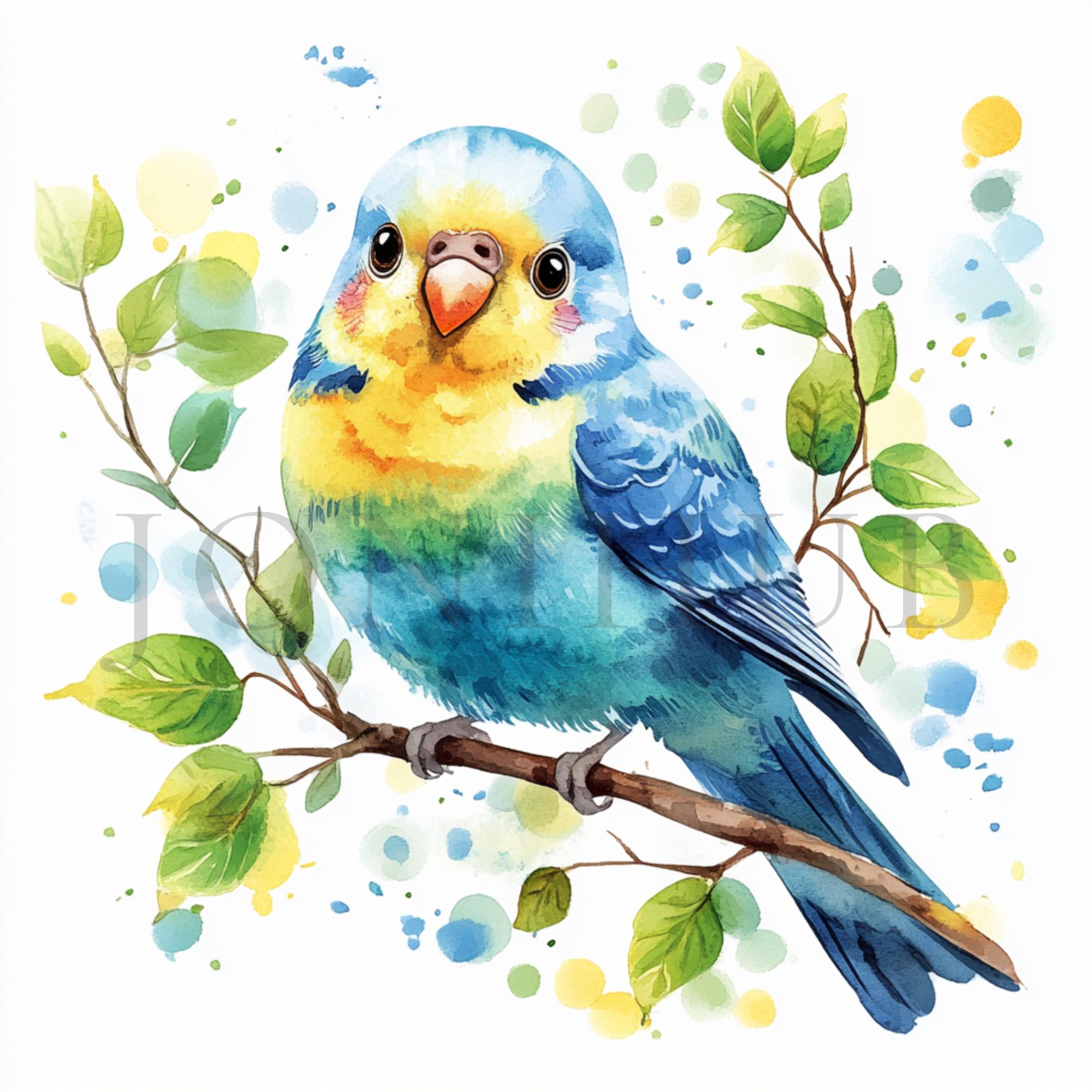 Budgie Clipart | 10 High Quality Jpgs | Digital Download | Paper Craft ...