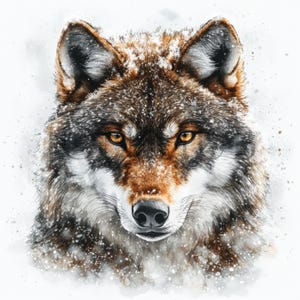 Wolf in Winter Clipart | 10 High Quality Jpgs | Digital Download | Wild ...