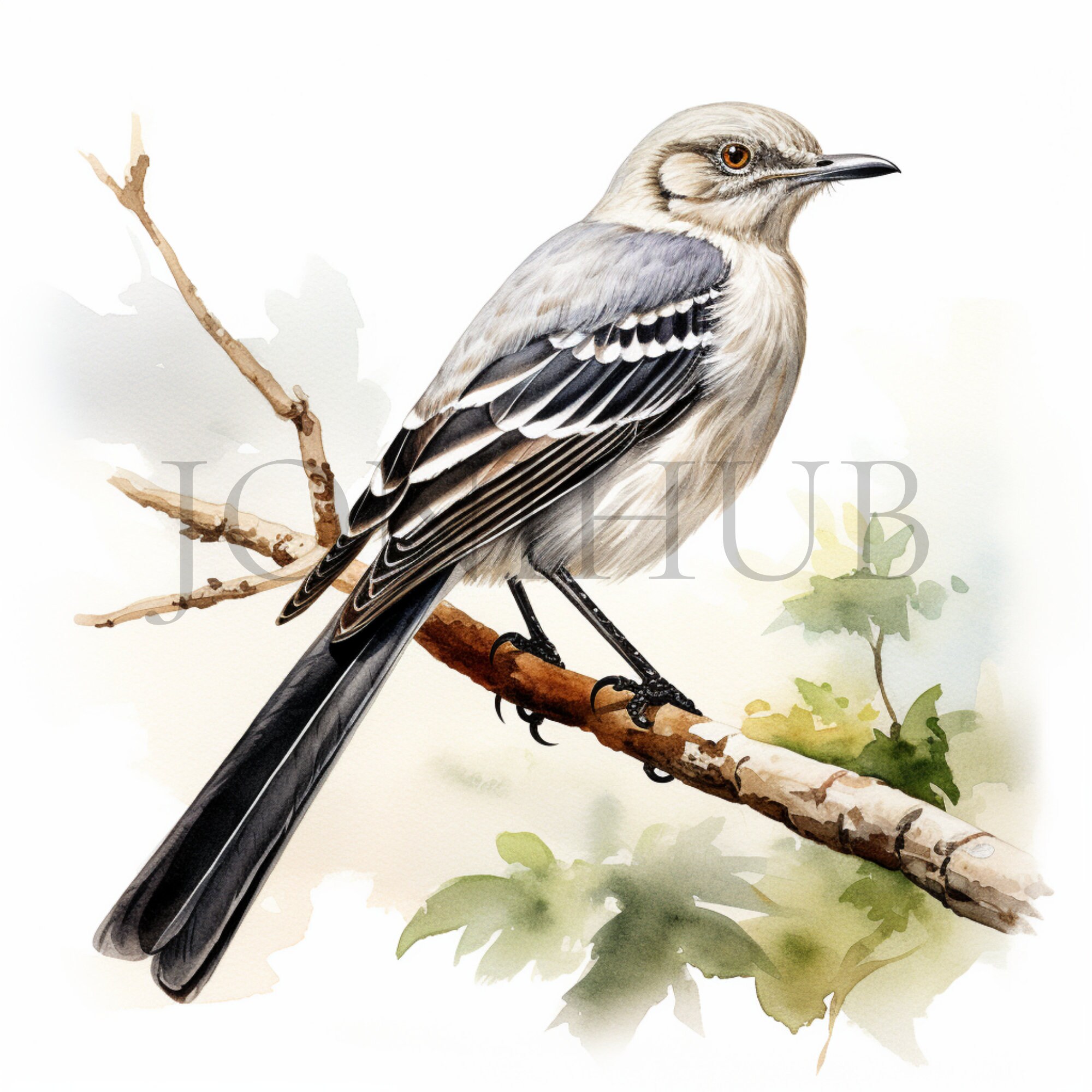 Northern Mockingbird Clipart | 10 High Quality Jpg's | Digital Download ...