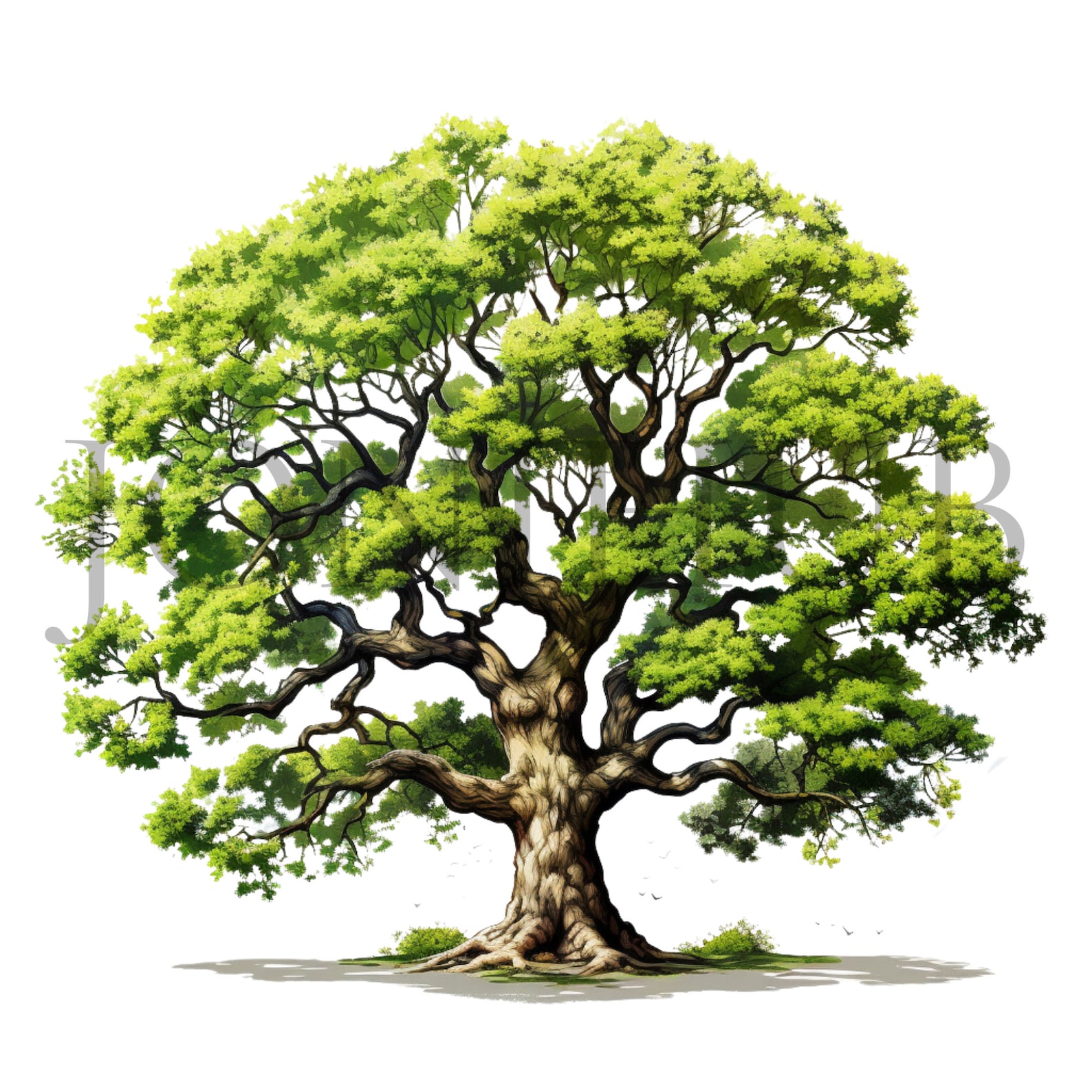 Oak Trees Clipart | 10 High Quality Jpg's | Digital Download | Tree ...