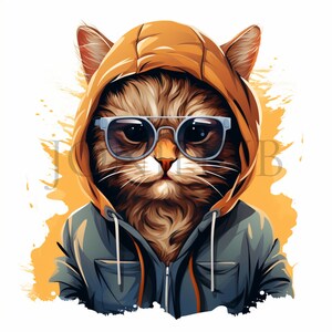 Cat in Clothes Clipart | 10 High Quality Jpg's | Digital Download ...