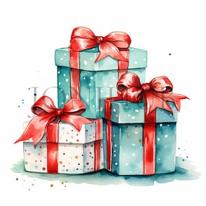 Holiday Presents Clipart | 10 High Quality Jpgs | Digital Download ...