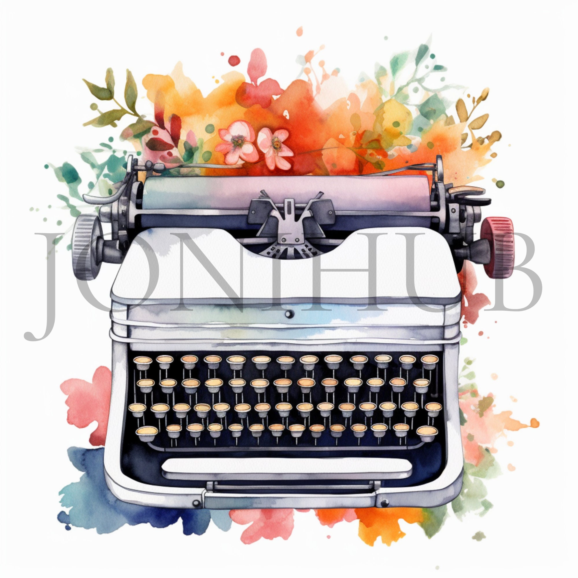 Typewriter Clipart 10 High Quality Jpg's Digital Download Vintage ...