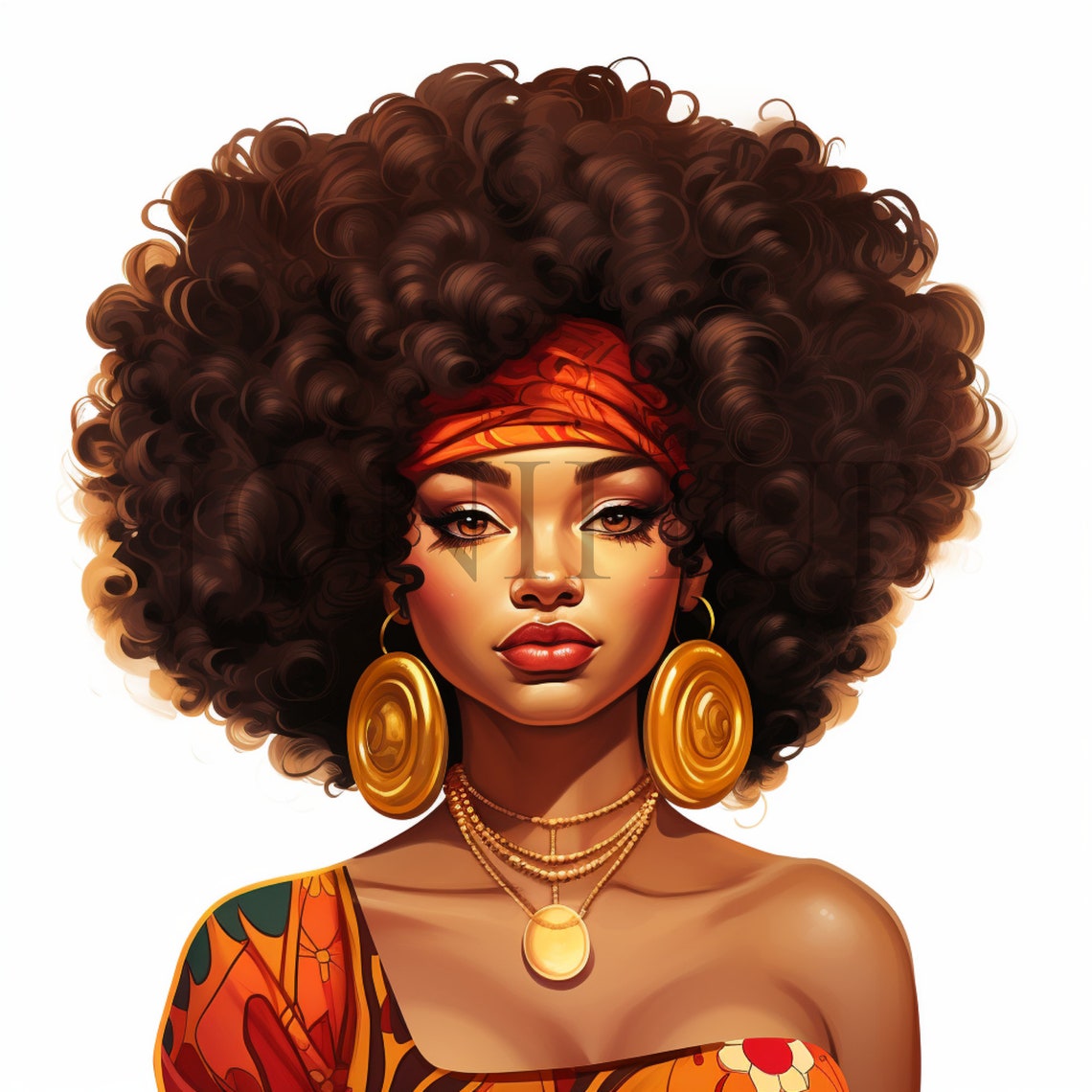 Afro Woman Clipart 10 High Quality Jpg's Digital Download Afro Girl ...
