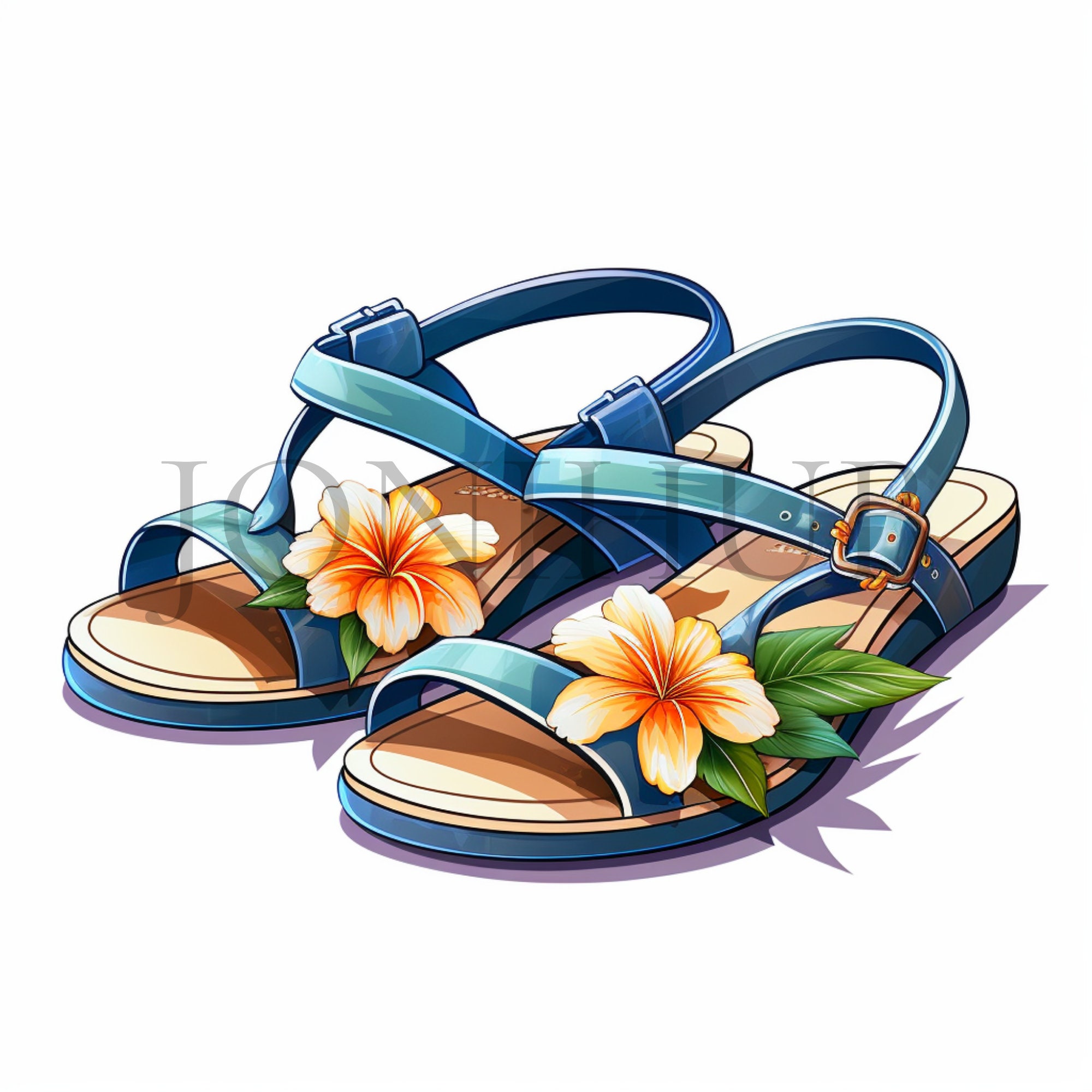 Summer Sandals Clipart | 10 High Quality Jpg's | Digital Download ...