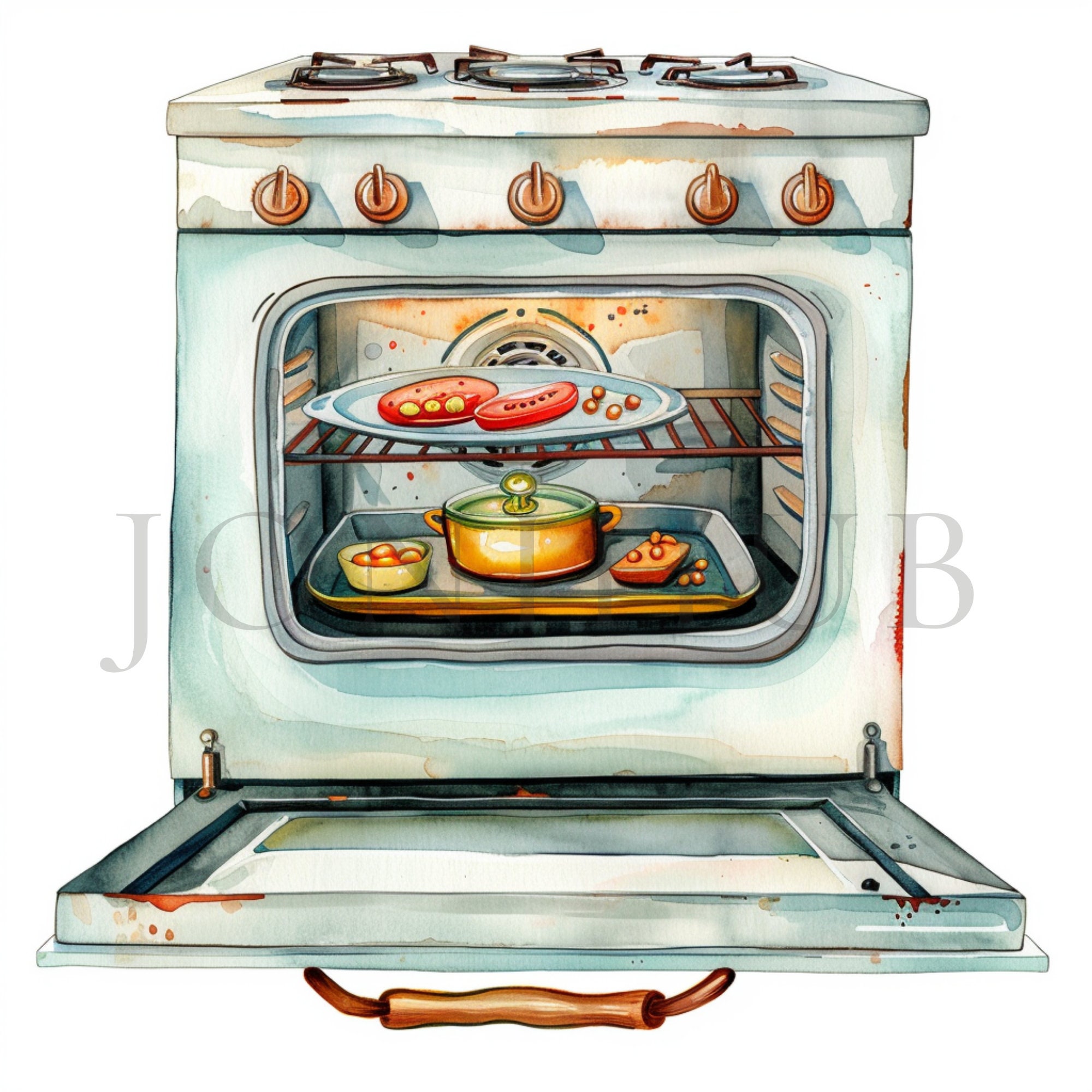 Oven Clipart | 10 High Quality Jpgs | Instant Digital Download ...