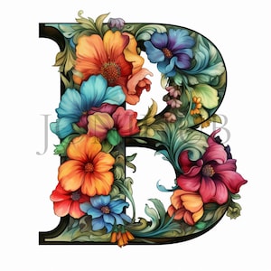 Letter B Clipart | 10 High Quality Jpgs | Digital Download | Watercolor ...
