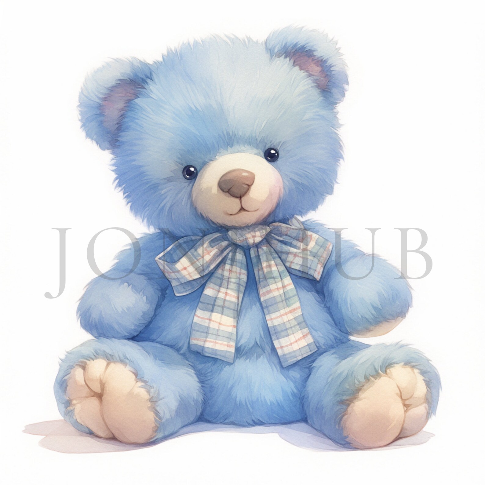 Blue Teddy Bear Clipart | 10 High Quality Jpgs | Digital Download ...