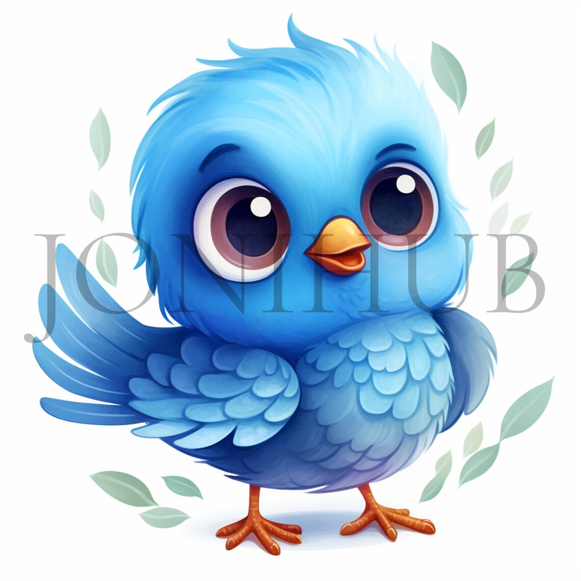 Watercolor Blue Bird Clipart | 10 High Quality Jpg's | Digital Download ...