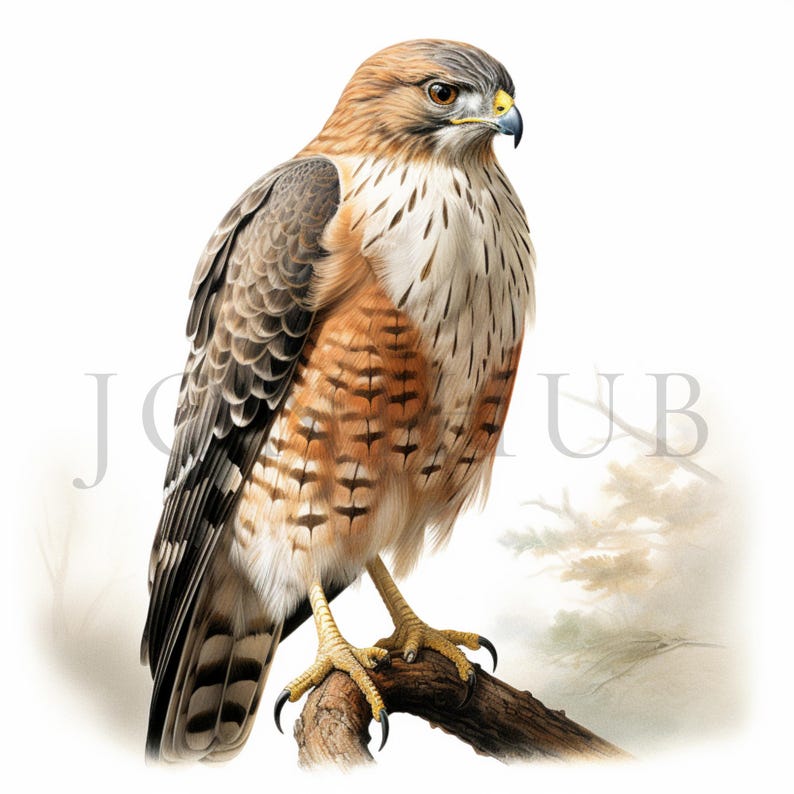 Cooper's Hawk Clipart | 10 High Quality Jpgs | Digital Download ...