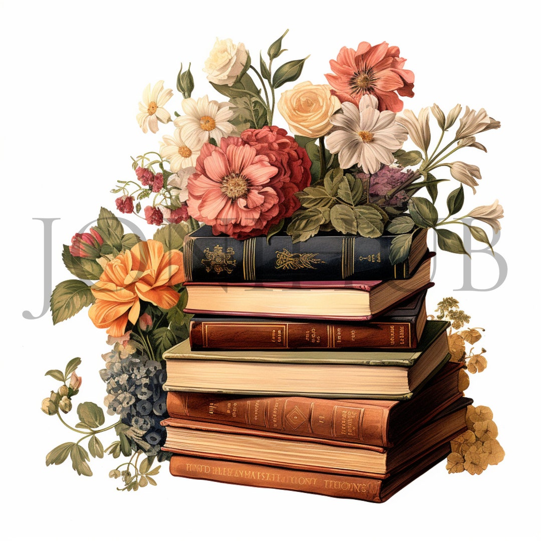 Vintage Books Clipart | 10 High Quality Jpg's | Digital Download ...