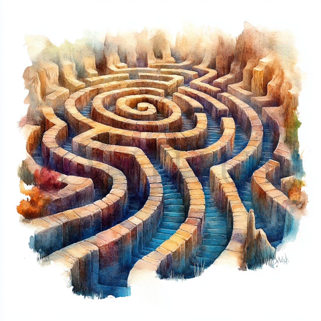 Labyrinth Clipart | 10 High Quality Jpgs | Instant Digital Download ...