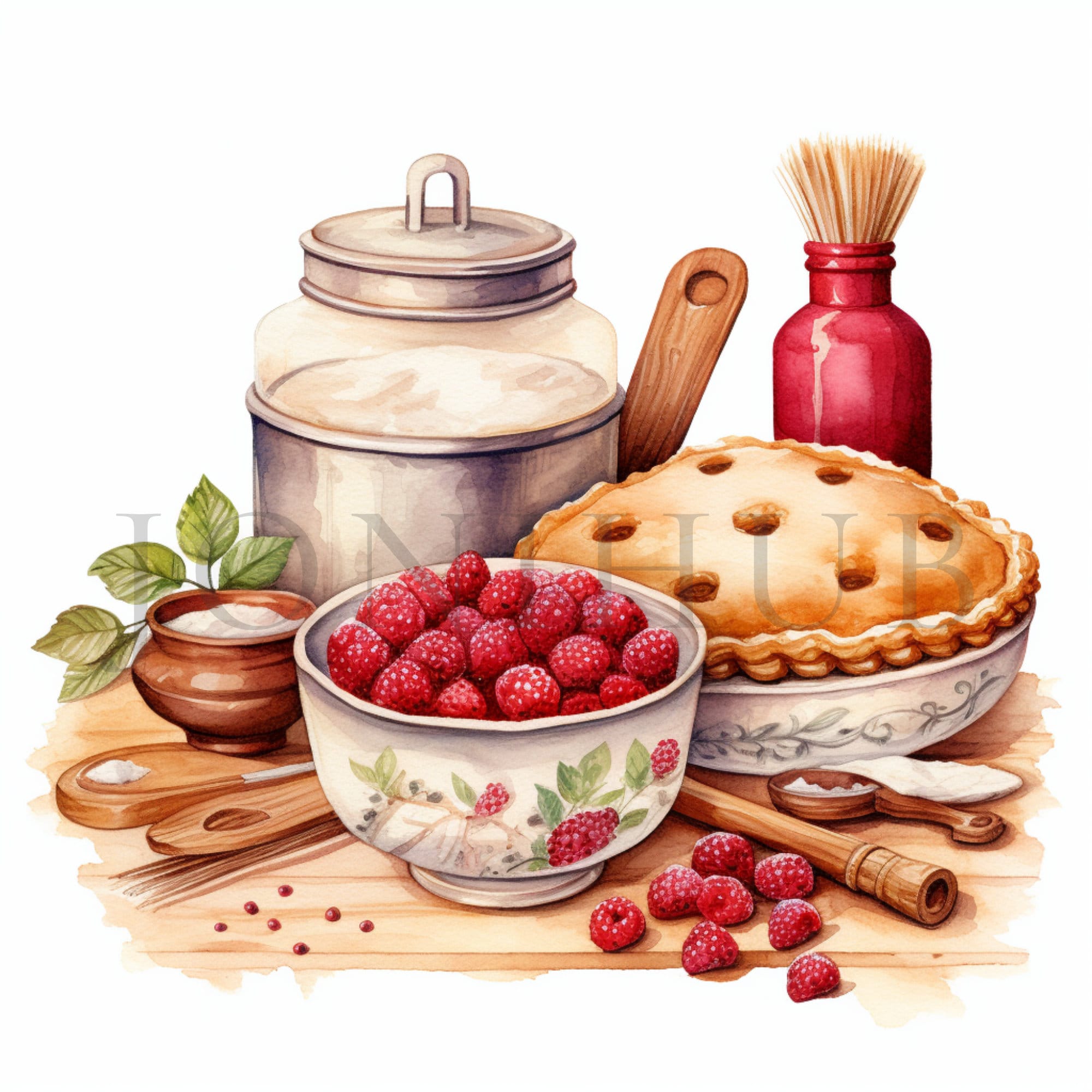 Vintage Baking Clipart | 10 High Quality Jpgs | Instant Digital ...