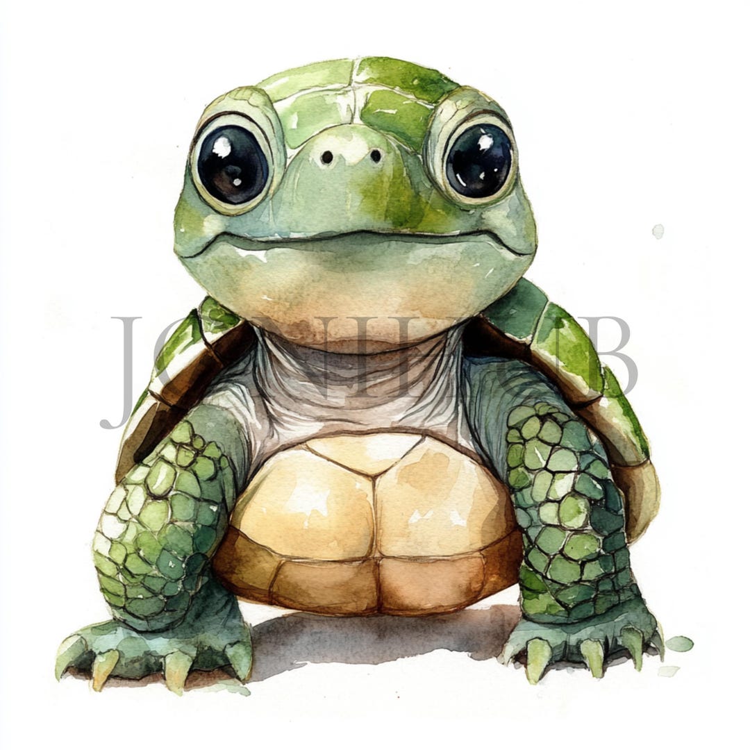 Watercolor Turtle Clipart | 10 High Quality Jpg's | Digital Download ...