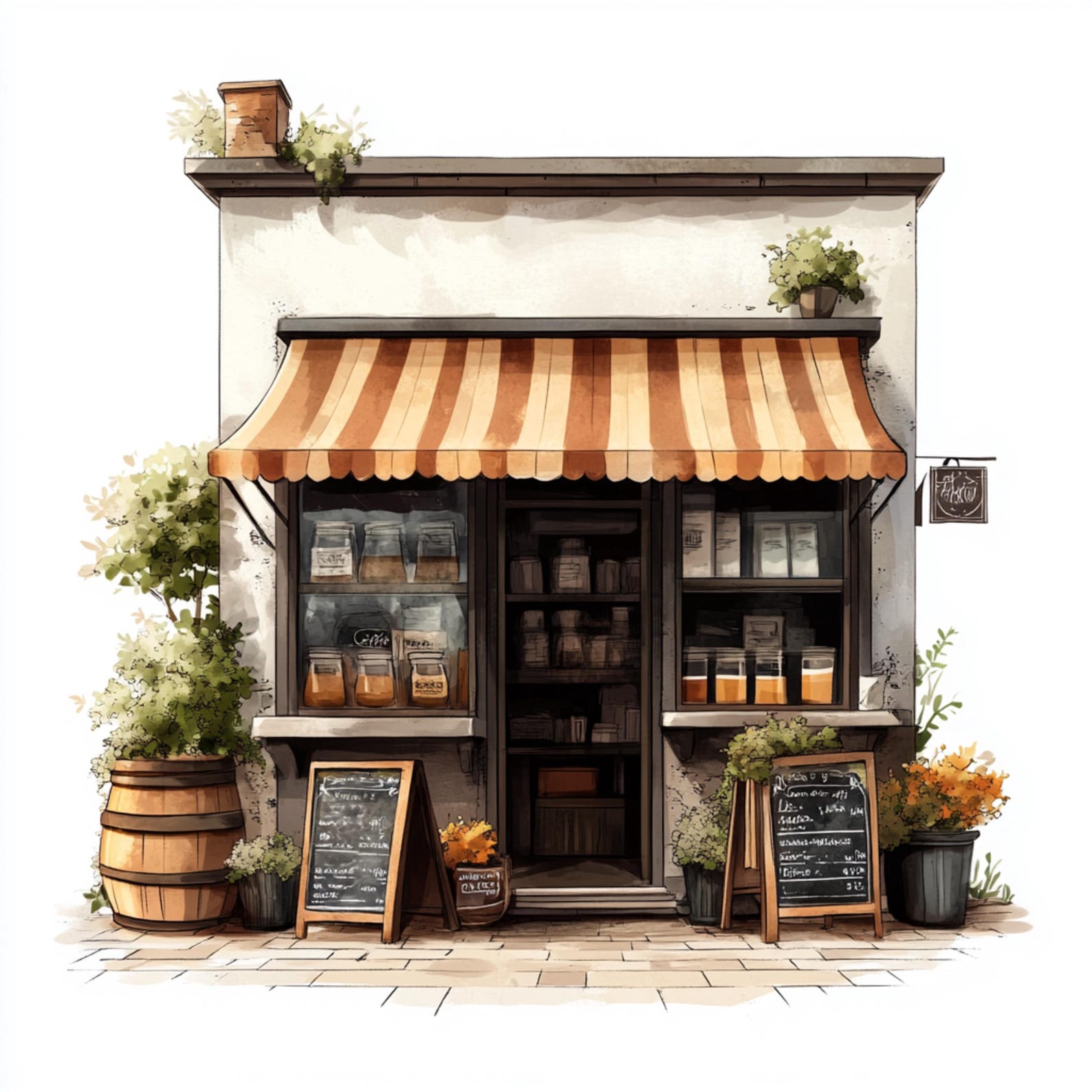 Tiny Coffee Shop Clipart 10 High Quality Jpgs Digital Download Coffee ...