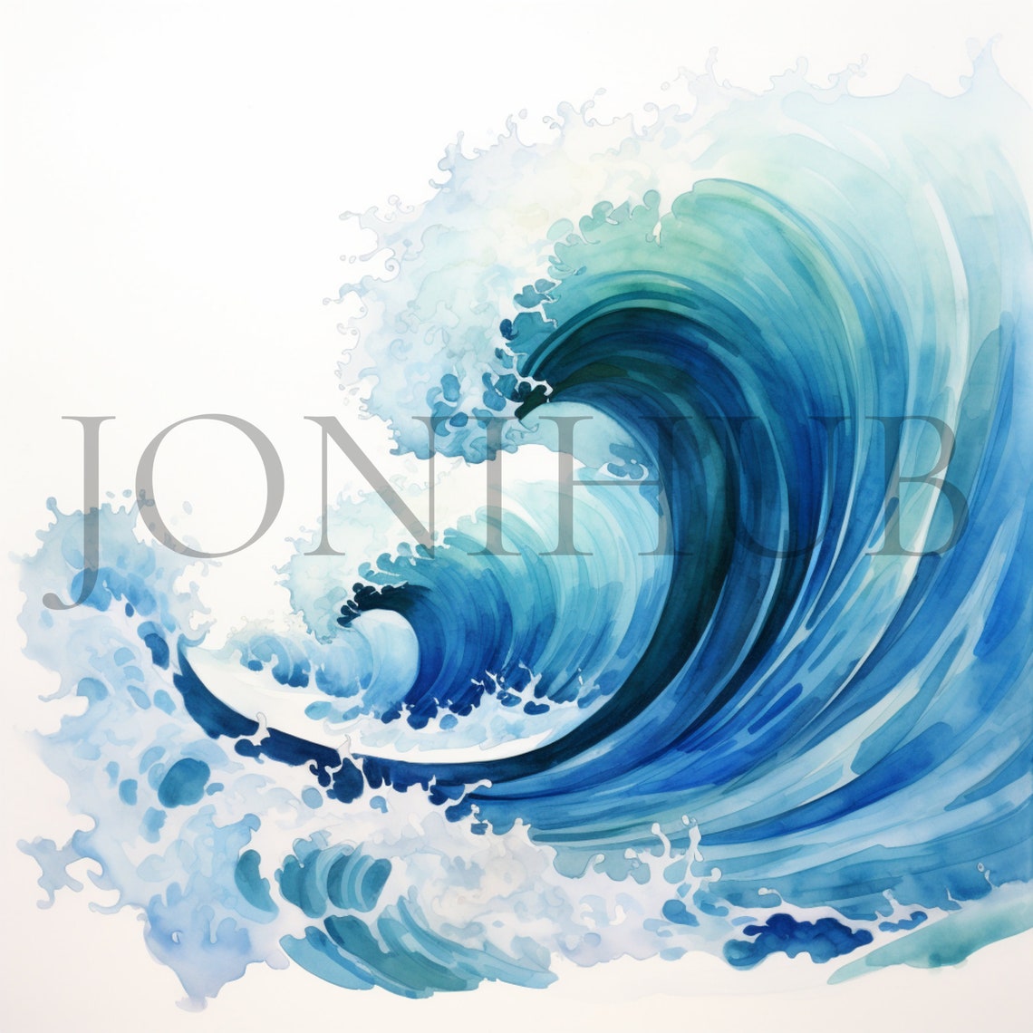 Ocean Waves Clipart 10 High Quality Jpg's Digital Download Digital ...