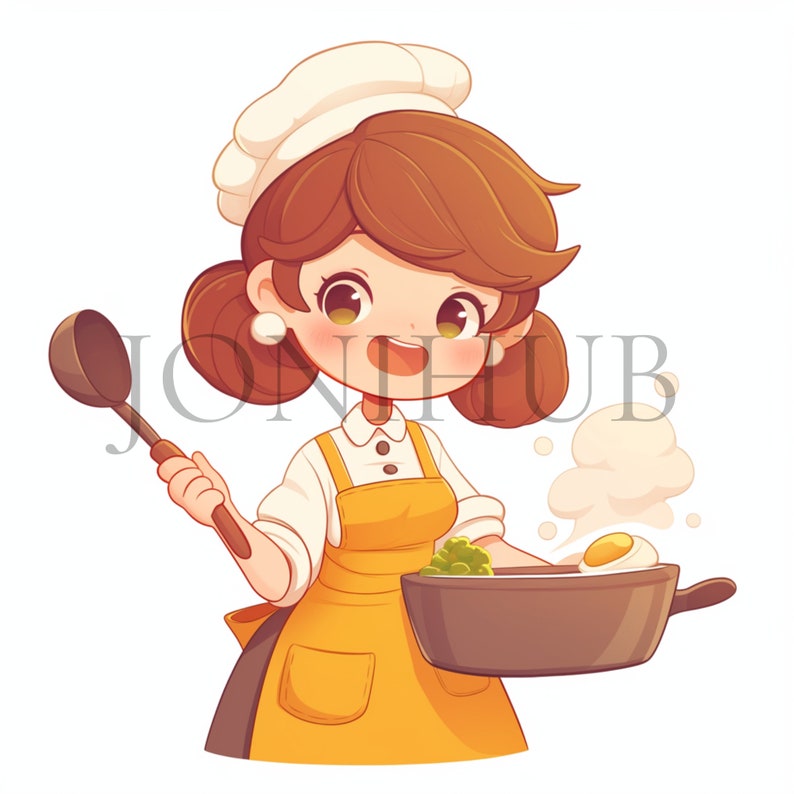 Cooking Lady Clipart 10 High Quality Jpg's Digital Download Woman in ...