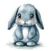 Sad Bunny Clipart | 10 High Quality Jpg's | Digital Download ...
