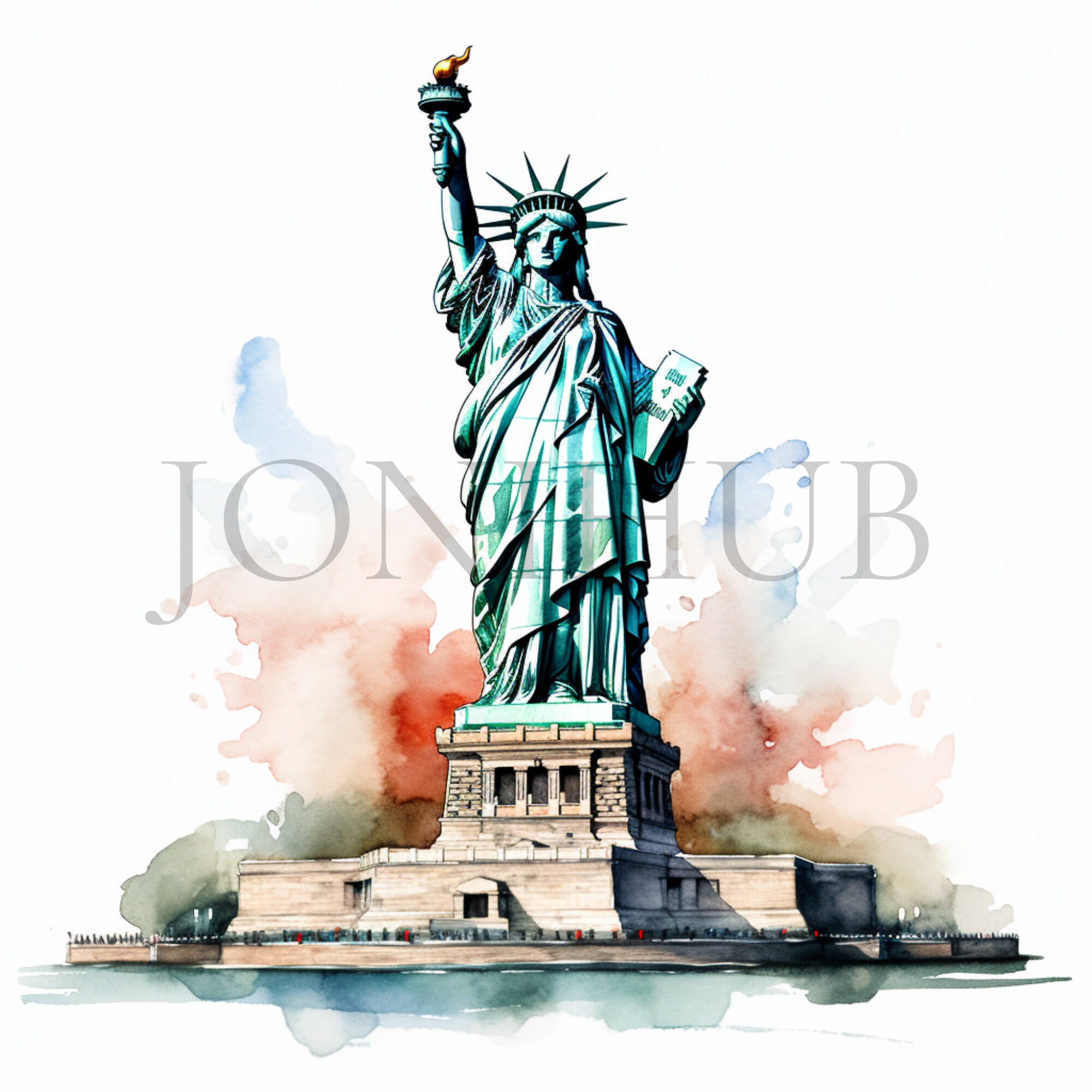 Statue of Liberty Clipart 10 High Quality Jpgs Digital Download ...