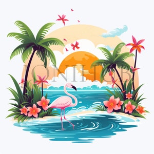 Summer Scene Clipart | 10 High Quality Jpg's | Digital Download ...