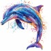 Colorful Dolphins Clipart | 10 High Quality Jpg's | Digital Download ...