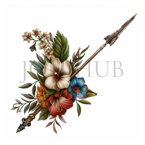 Floral Arrows Clipart | 10 High Quality Jpg's | Digital Download ...