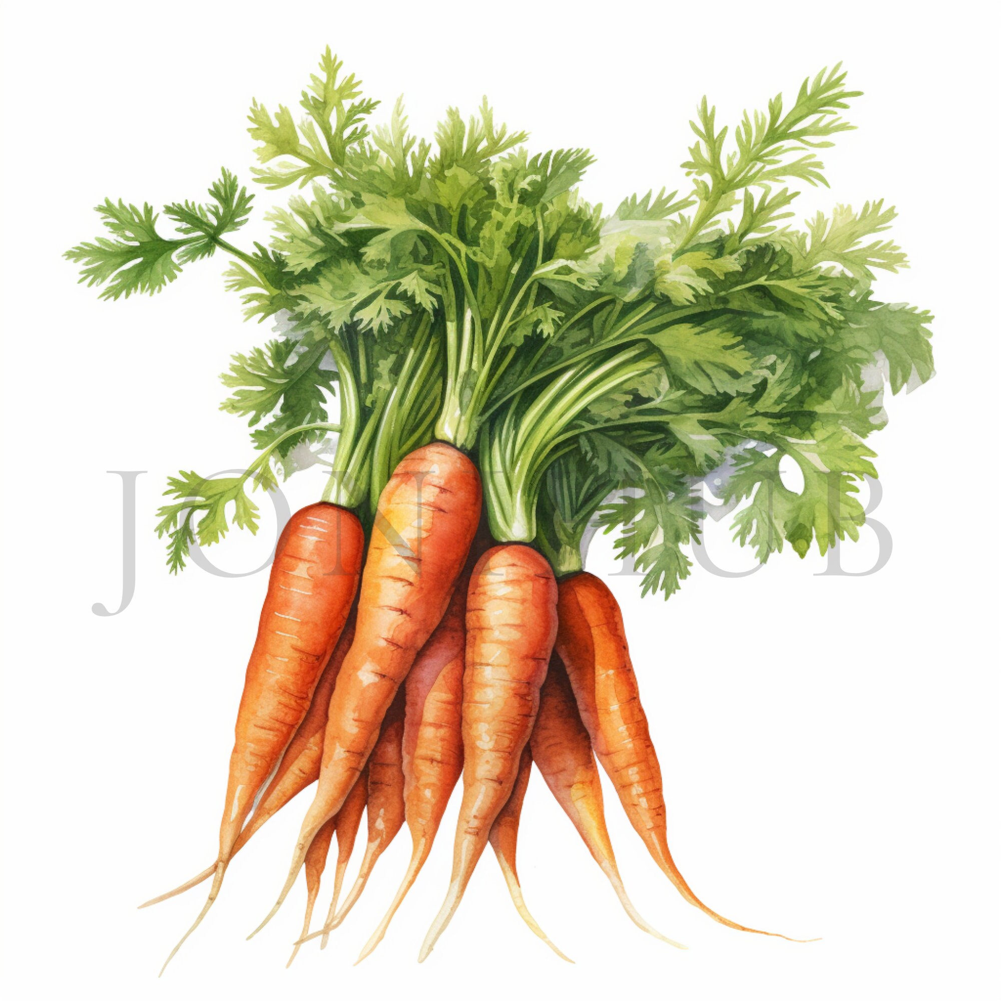Watercolor Carrot Clipart | 10 High Quality Jpg's | Digital Download ...