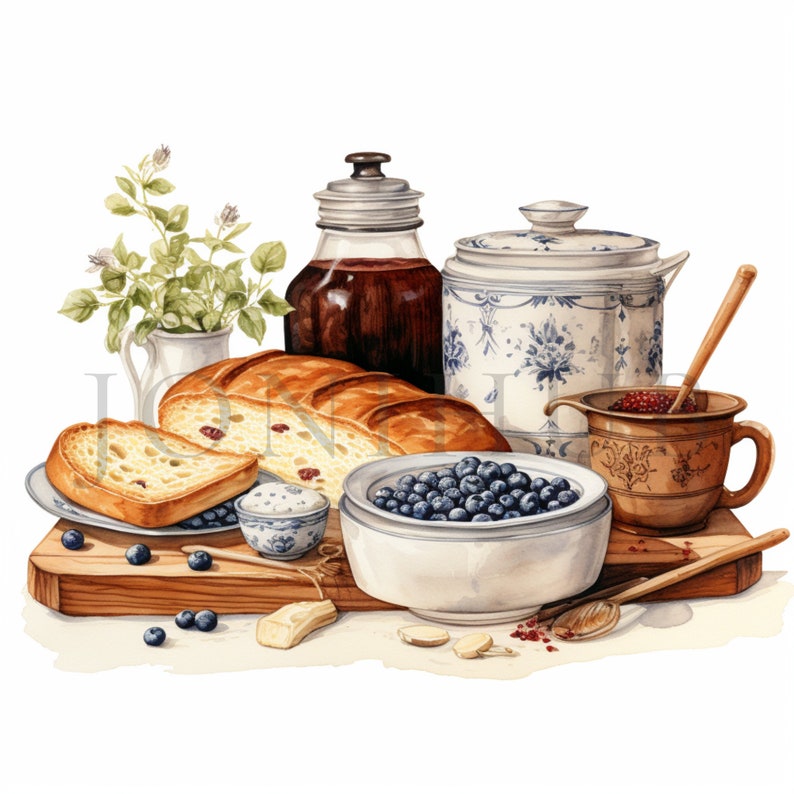 Vintage Baking Clipart | 10 High Quality Jpgs | Digital Download ...