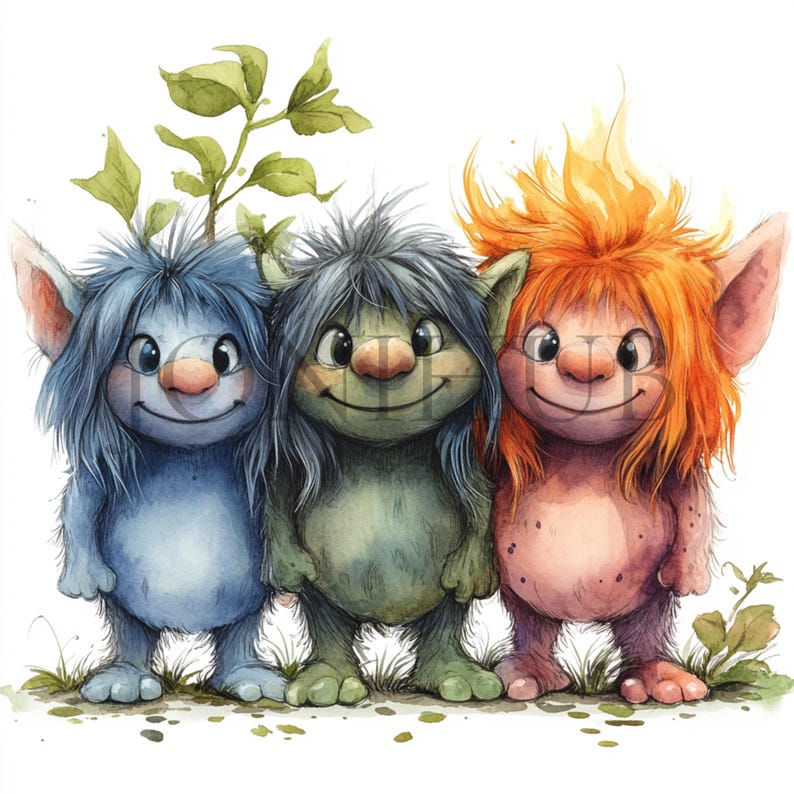 Trolls Clipart | 10 High Quality Jpg's | Digital Download | Children's ...