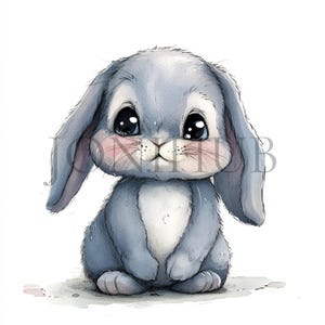 Sad Bunny Clipart | 10 High Quality Jpg's | Digital Download ...