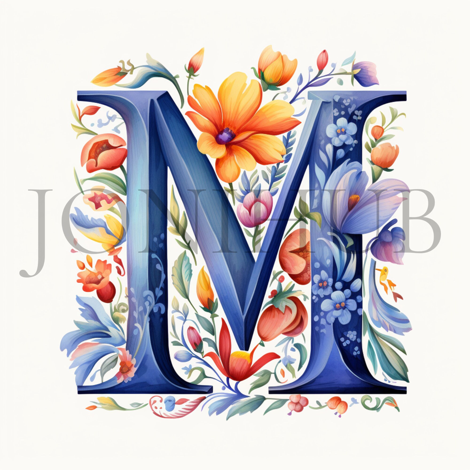 Letter M Clipart 10 High Quality Jpg's Digital Download Alphabet ...