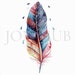 Boho Feather Clipart | 10 High Quality Jpgs | Digital Download | Card ...
