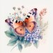 Flowers Butterfly Clipart | Nursery Art | Card Making | Butterfly ...