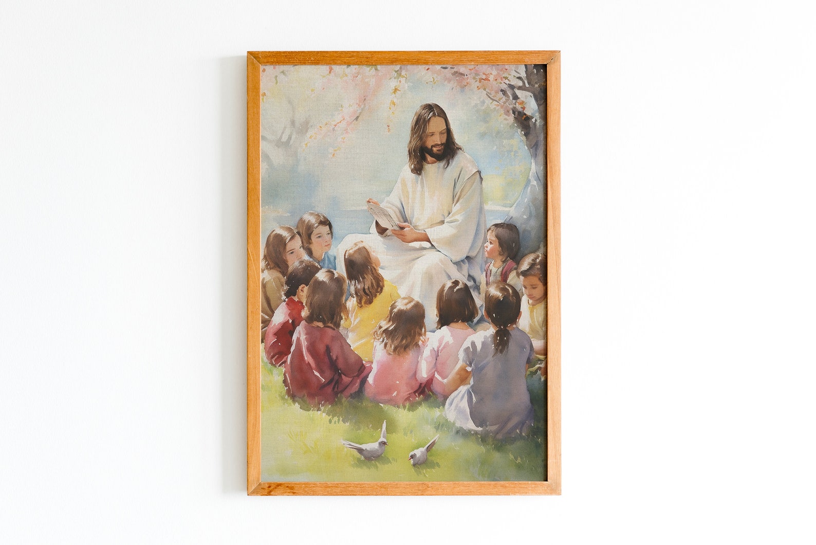 Jesus With Children Printable Christian Wall Art Jesus Wall Art Jesus ...